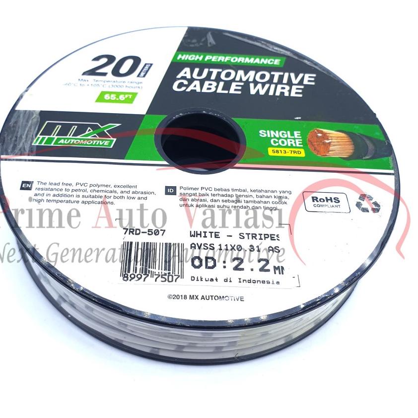 Jual S4C1 Kabel Bintik Serabut AUTIVE CABLE WIRE MX 20 METER - PUTIH ...
