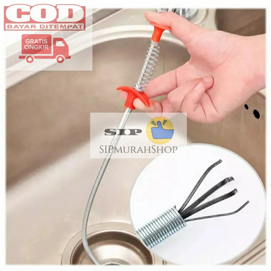 Jual Kawat Pembersih Pipa Mampet Pencapit Alat Saluran Wastafel Cuci Piring Stainless Avur ...