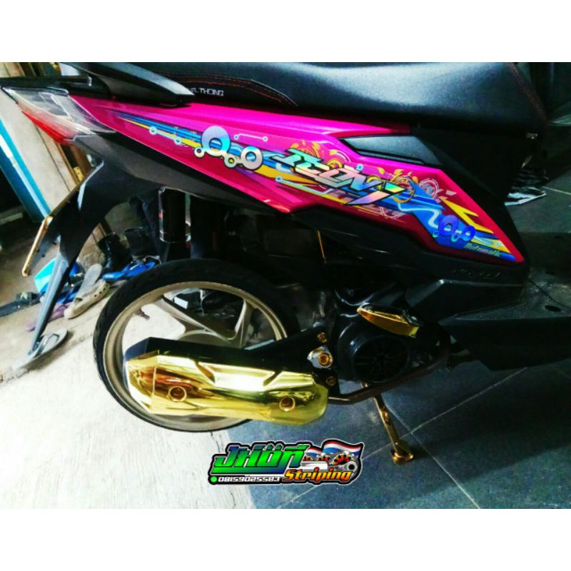 Jual STRIPING STICKER BEAT NEW/BEAT STREET TRANSPARAN UV HOLOGRAM ICON ...