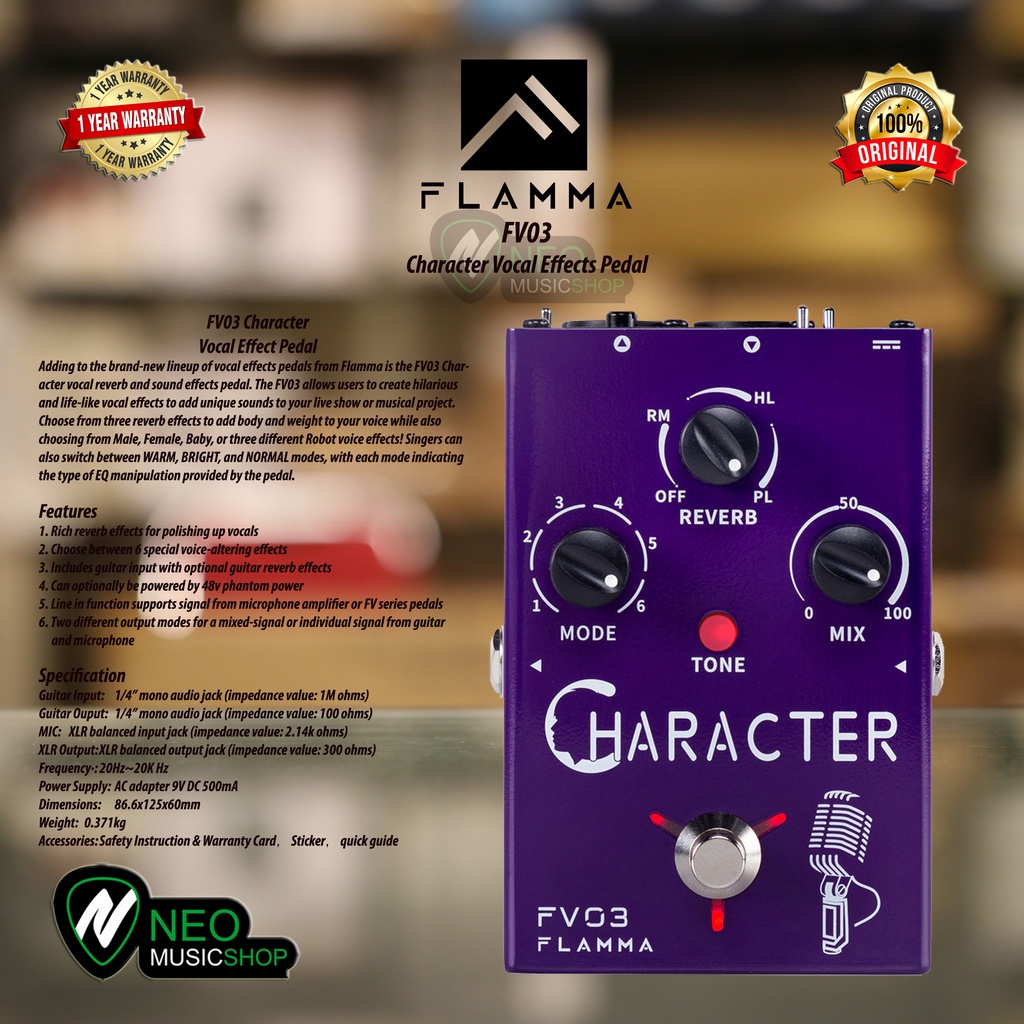 Jual Flamma FV03 Character Vocal Effects Pedal | Shopee Indonesia