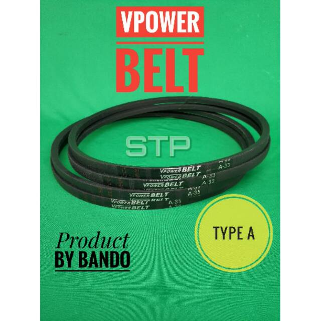 Jual Van belt atau vbelt atau tali kipas Tipe A Merek vpower | Shopee Indonesia