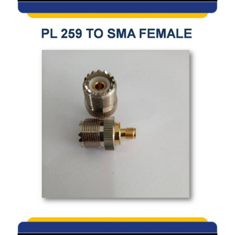 Jual Konektor PL 259 To Sma Female,sambungan Ht ke antena luar uhf f cewek Baofeng anten luar PL ...
