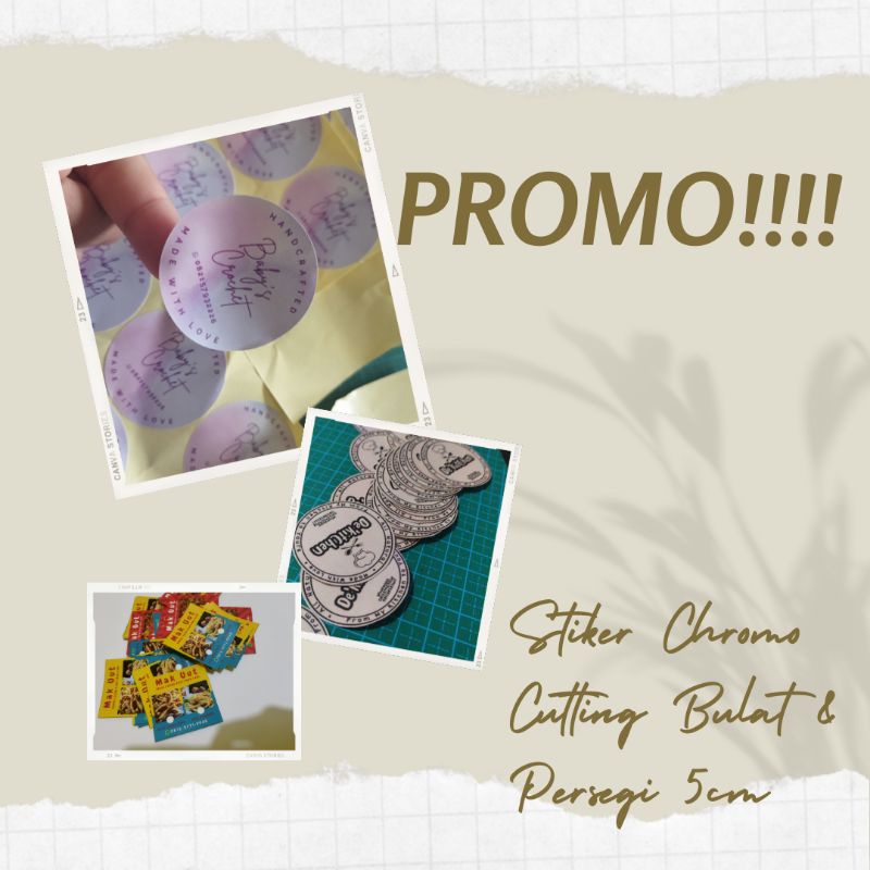 Jual PROMO!!! STIKER CUTTING BULAT & PERSEGI UKURAN 5CM | Shopee Indonesia