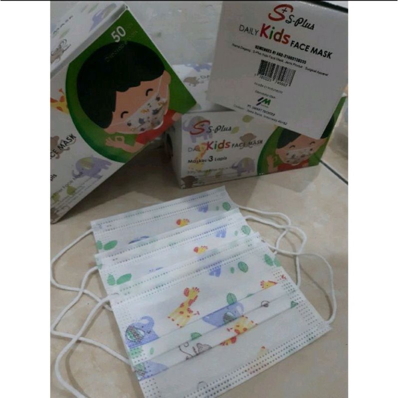 Jual Masker Anak S-Plus Sudah Kemenkes / Masker Medis Anak Splus / S ...