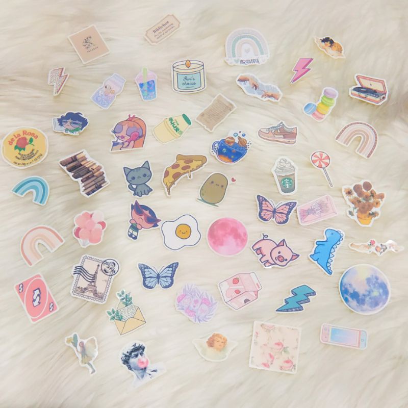 Jual Random stickers aesthetic murah [Baca Deskripsi] | Shopee Indonesia
