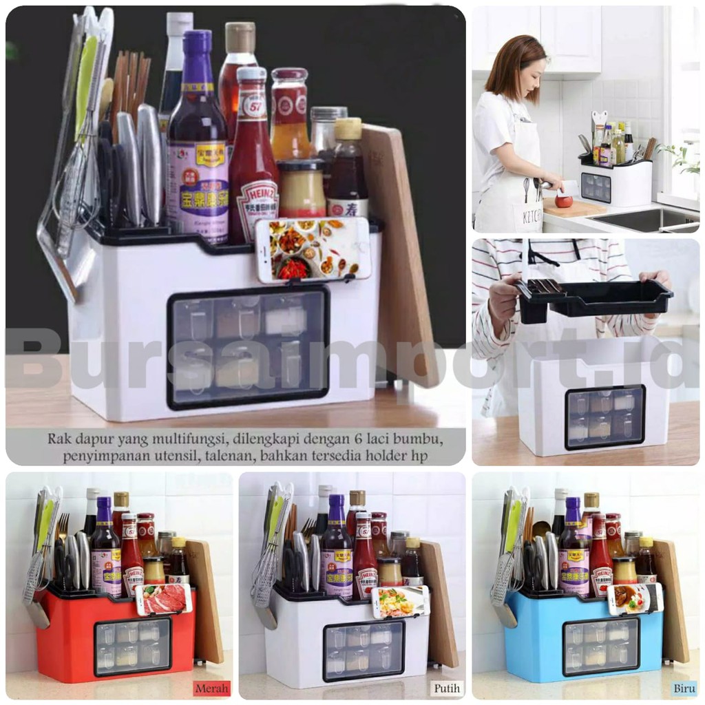 Jual Rak Bumbu Dapur/ Rak Bumbu Plastik/ Rak Dapur Serbaguna | Shopee ...