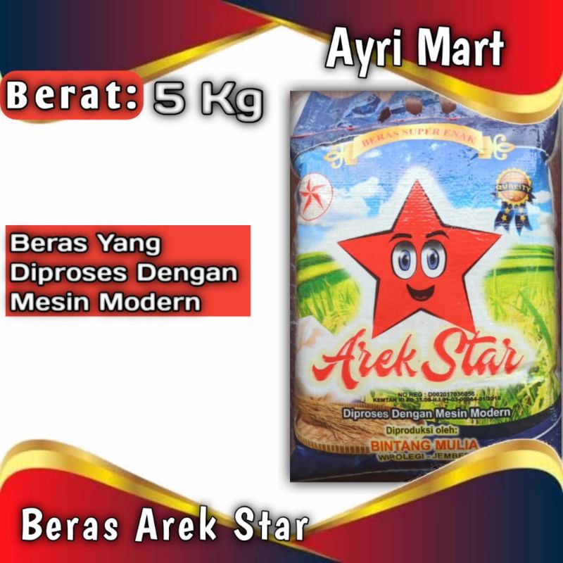 Jual Arek Star Beras Bintang 5kg | Shopee Indonesia