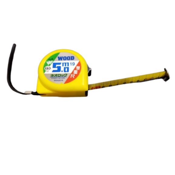 Jual Meteran Wood Rol Meter 5m x 19mm Bolak Balik Alat Ukur Meter Bolak ...