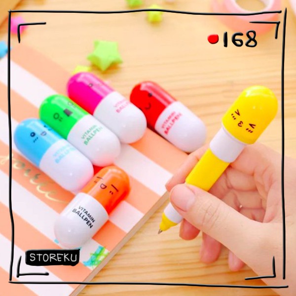 Jual Pulpen / Pena Emoticon PILL OBAT / Emo Medicine Bolpen Model ...