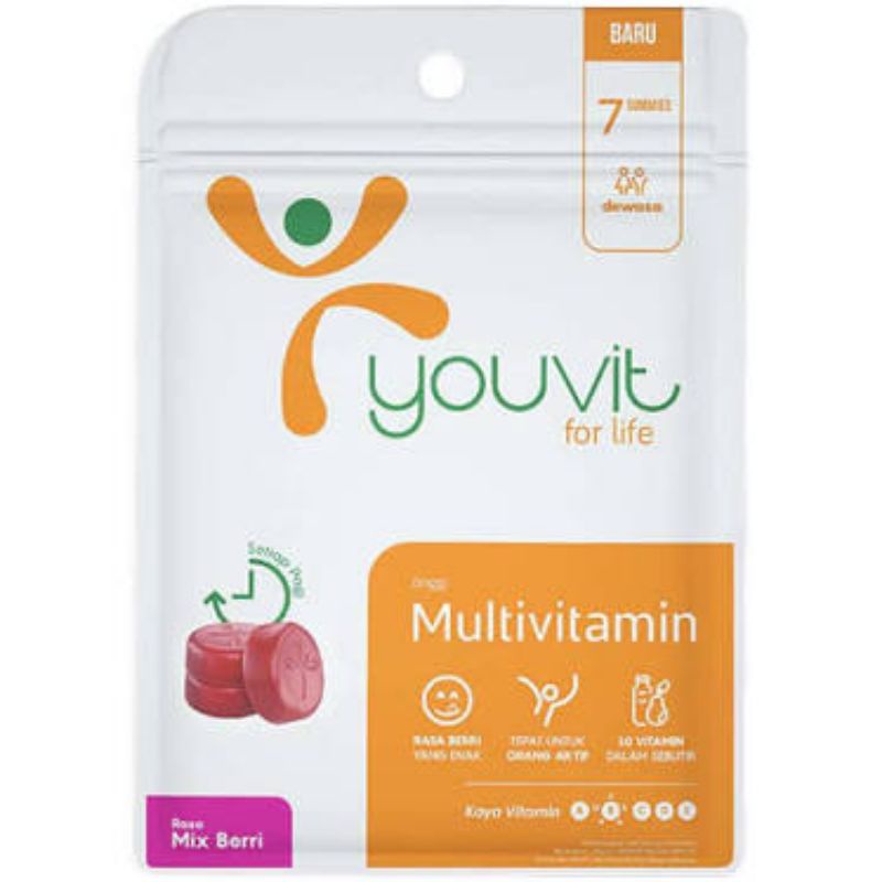 Jual Youvit Multivitamin Dewasa isi 7 gummy - Vitamin C, D, A,E | Shopee Indonesia