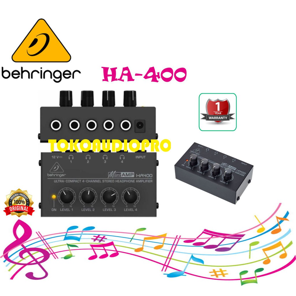 Jual Behringer MicroAMP HA400 4-Ch Headphone Amplifier | Shopee Indonesia