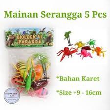 Jual Mainan serangga karet biological insect hewan karet isi 5 pcs ...