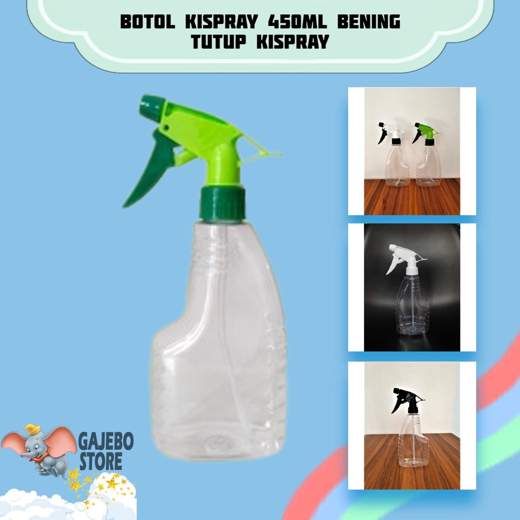 Jual BOTOL KISPRAY 450ML BENING TUTUP TRIGGER / BOTOL KISPRAY CLEAR NATURAL BOTOL LAUNDRY ...