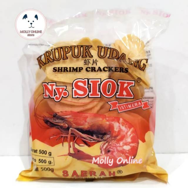 Jual Ny Siok Kerupuk Udang Oval Mentah 500g Krupuk Bulat Shrimp ...
