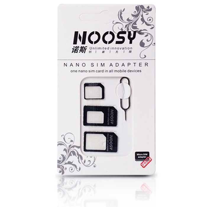 Jual SIM Card Adapter 4 In 1 Micro Sim Card Nano Adapter Sim Adaptor ...