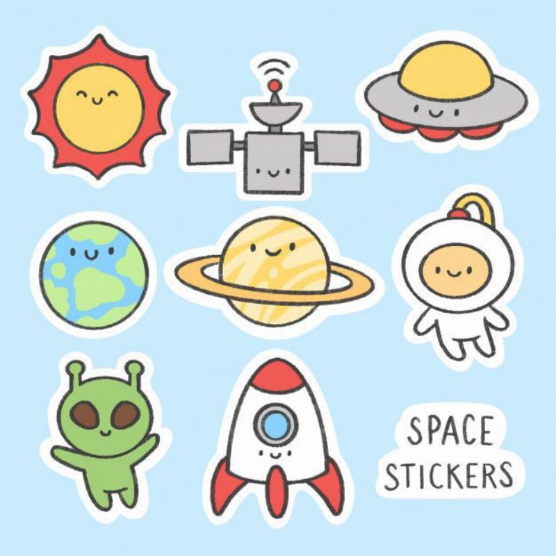 Jual stiker motif angkasa/space sticker | Shopee Indonesia