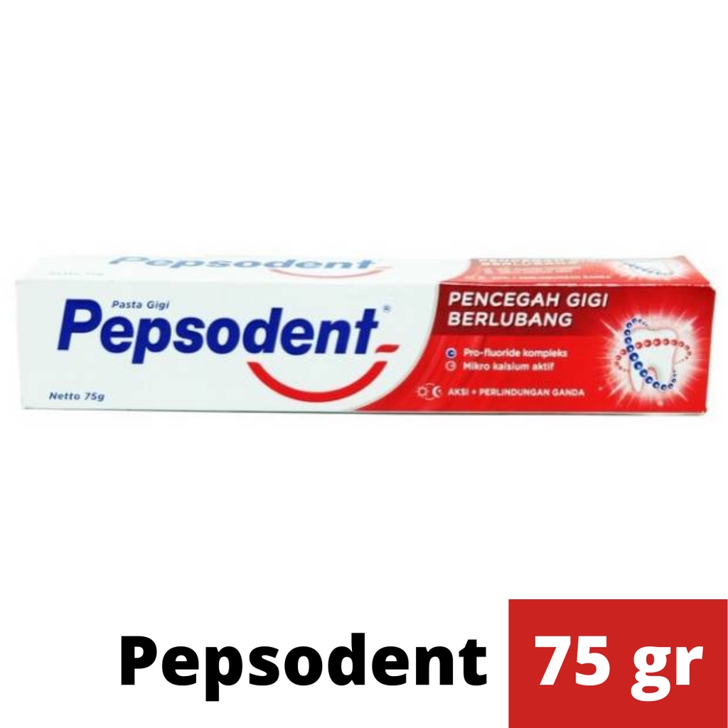 Jual Pepsodent 75gr Pasta Gigi Pencegah Gigi Berlubang Odol Original 75 ...