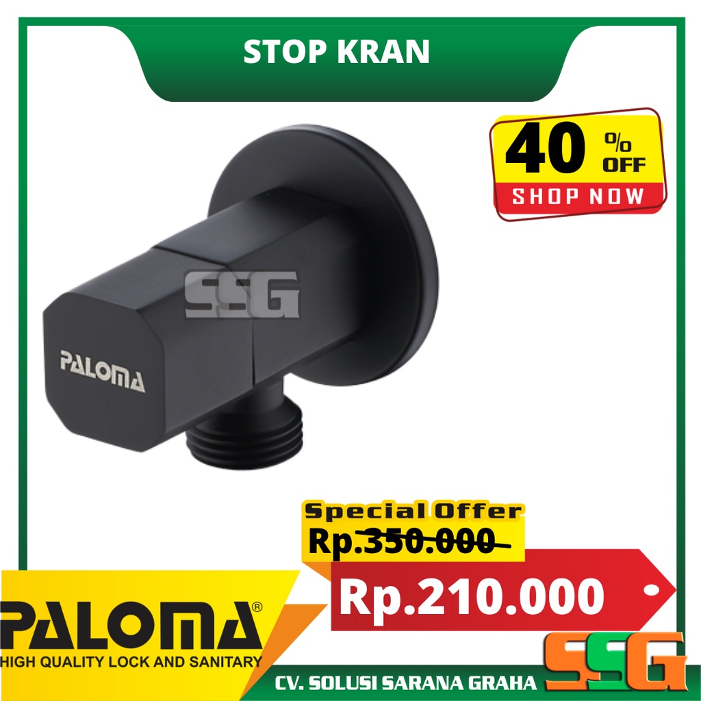 Jual PALOMA FCP 9191 Keran Stop Toilet WC Jet Shower Valve Tembok Kran ...