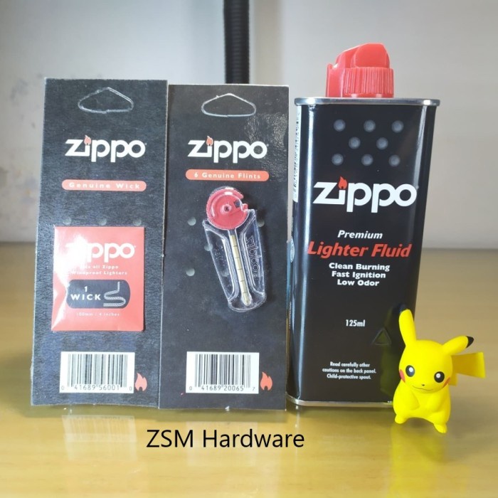 Jual Paket Zippo (Minyak Zippo 125ml + Batu Zippo + Sumbu Zippo ...
