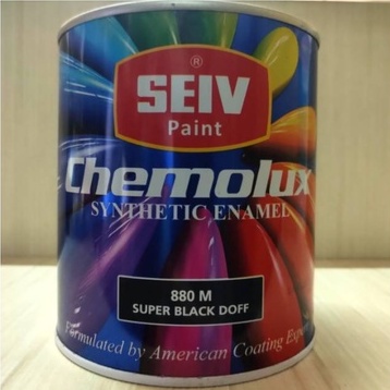 Jual Seiv Chemolux Hitam Cat Besi Kayu Super Black Doff 880M 1 LITER ...