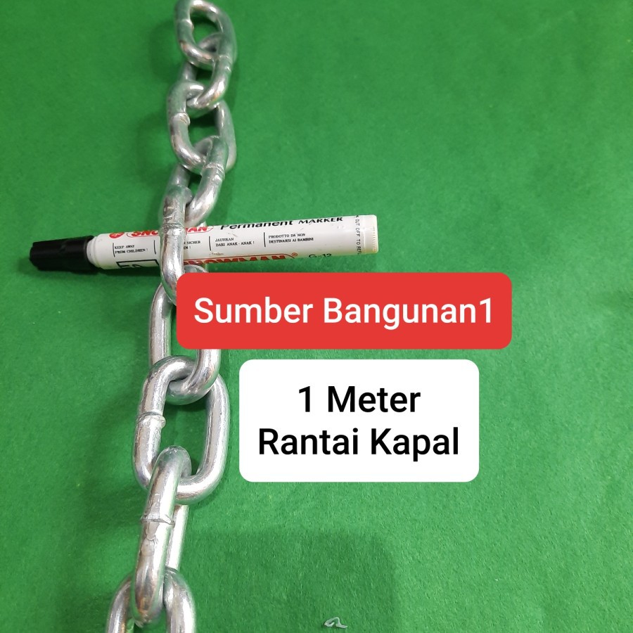 Jual Rantai Besar kapal 1 meter ukuran 3/8 rantai pagar gudang rumah ...