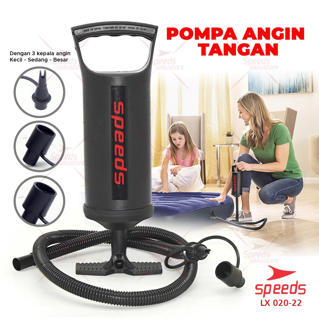 Jual SPEEDS Pompa Udara Manual Double Quick Pompa Tangan Kasur Angin ...