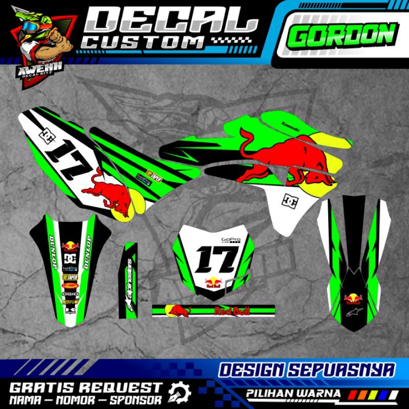 Jual DECAL KLX GORDON HIJAU FULL BODY CUSTOM | Shopee Indonesia