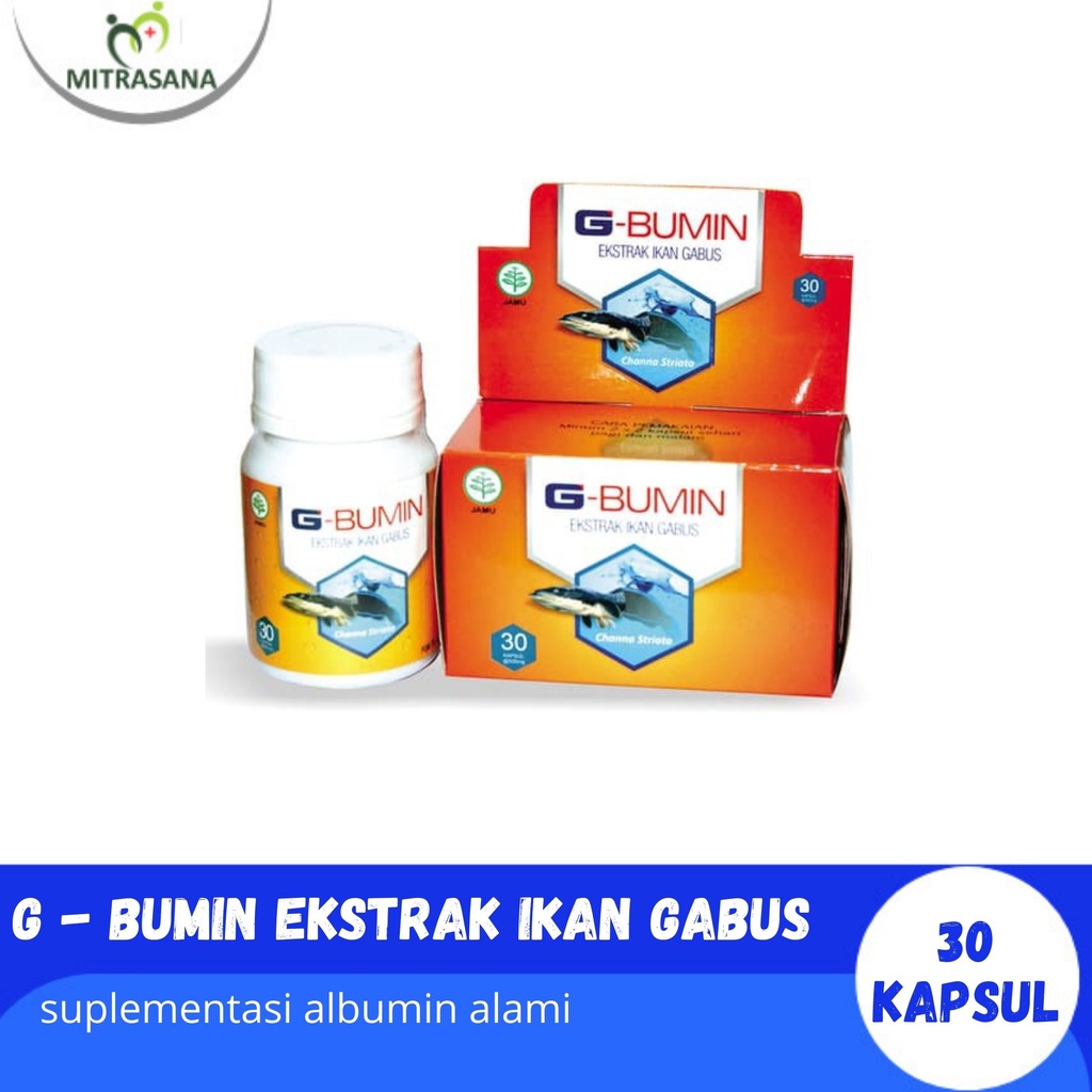 Jual G - Bumin - Ekstrak Ikan Gabus - 30 Kapsul | Shopee Indonesia