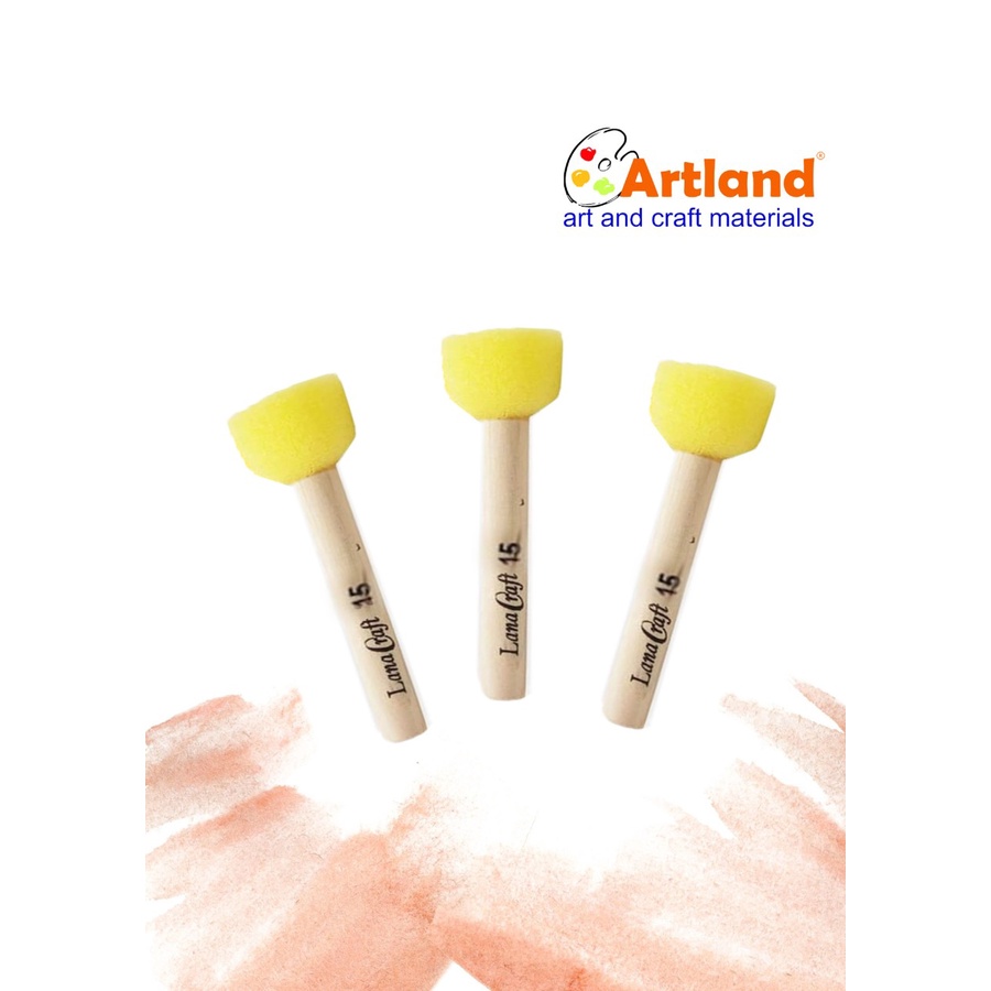 Jual Lana Sponge Brush Round - Kuas Spons Bulat Untuk Melukis Isi 2 ...
