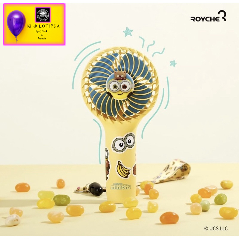 Jual MINIONS MINI HANDY FAN OFFICIAL FROM ROYCHE KOREA | Shopee Indonesia