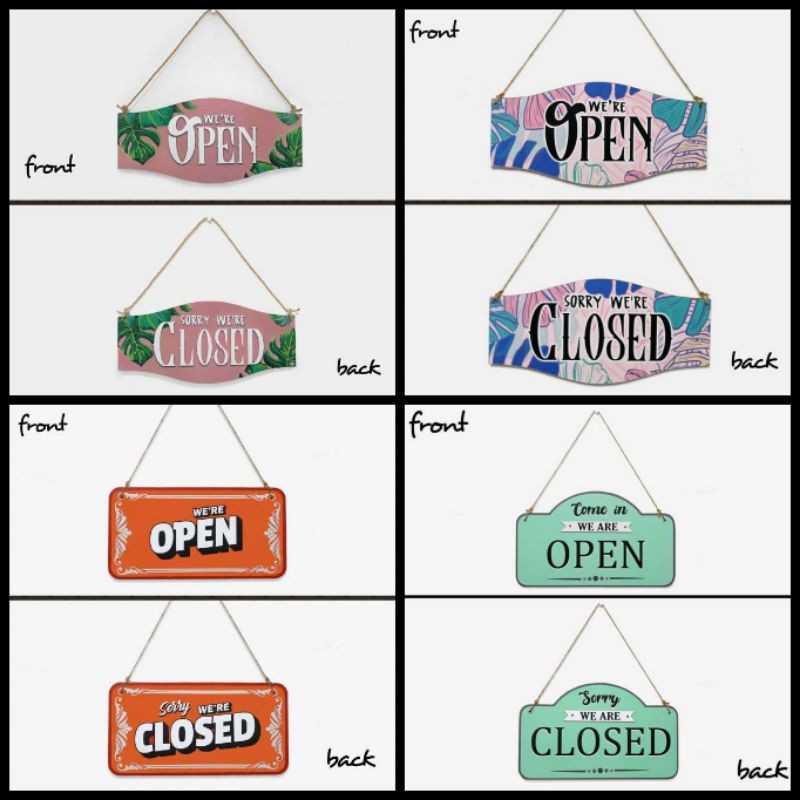 Jual Sign OPEN CLOSE / Tanda BUKA TUTUP Toko Cafe Kios | Shopee Indonesia