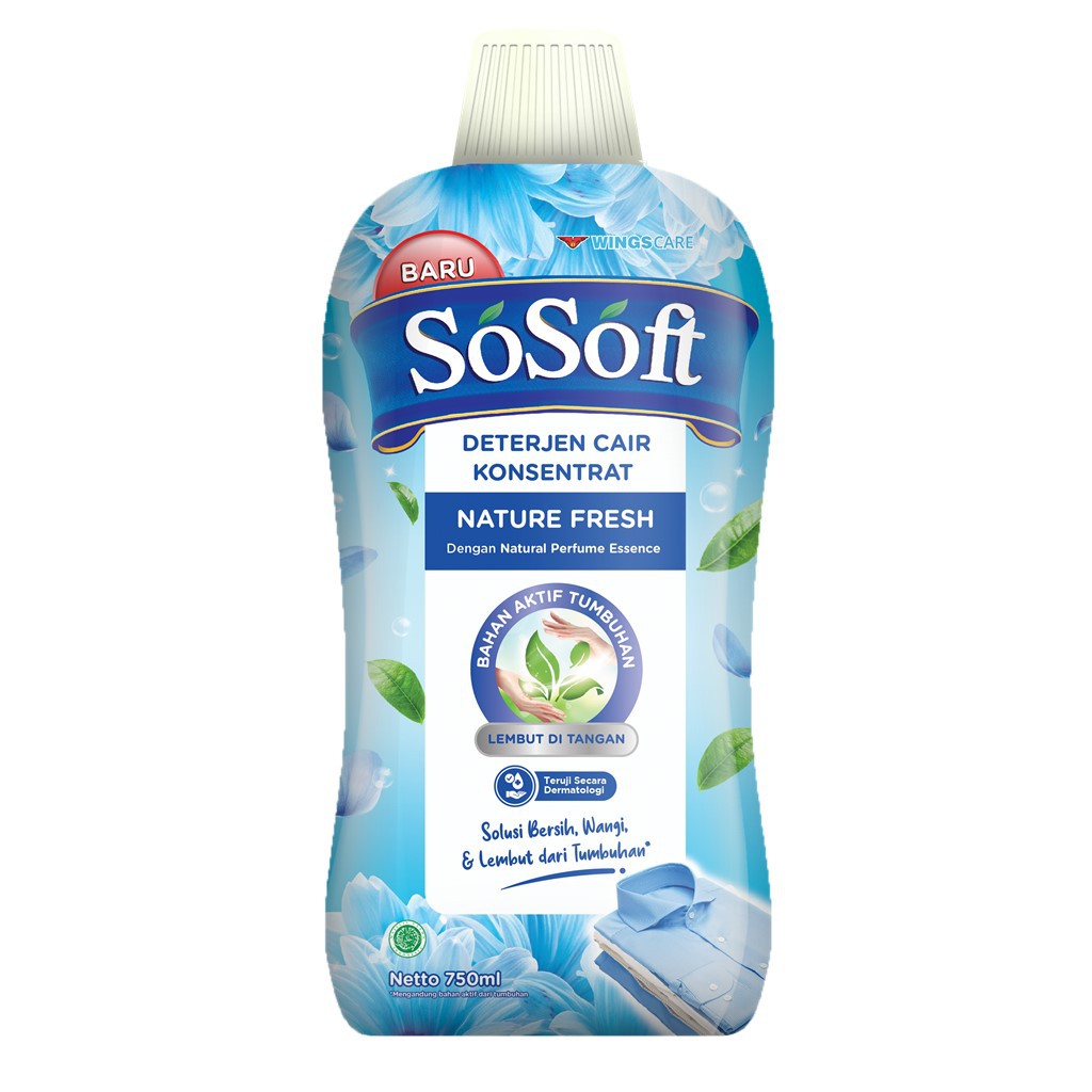 Jual So Soft Liquid Detergent Fresh Bottle 750 ml | Shopee Indonesia