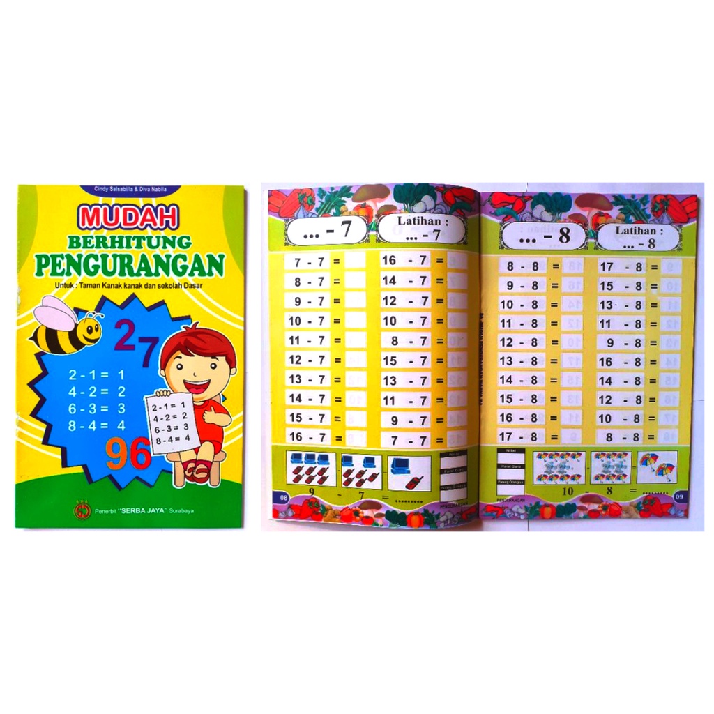 Jual Buku Mudah Berhitung Pengurangan Disertai Latihan Soal Full Color ...
