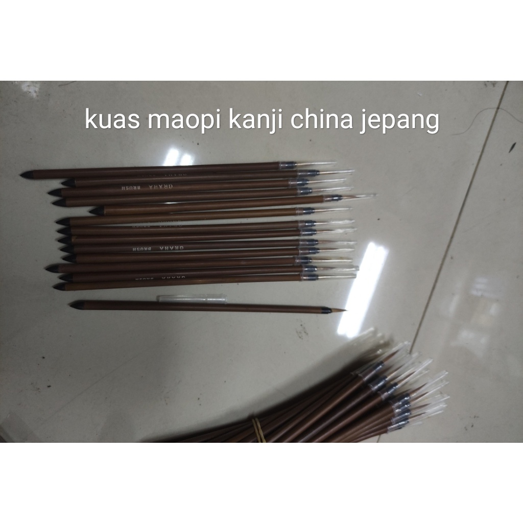 Jual kuas maopi kanji bulu serigala kanji china jepang satuan | Shopee ...