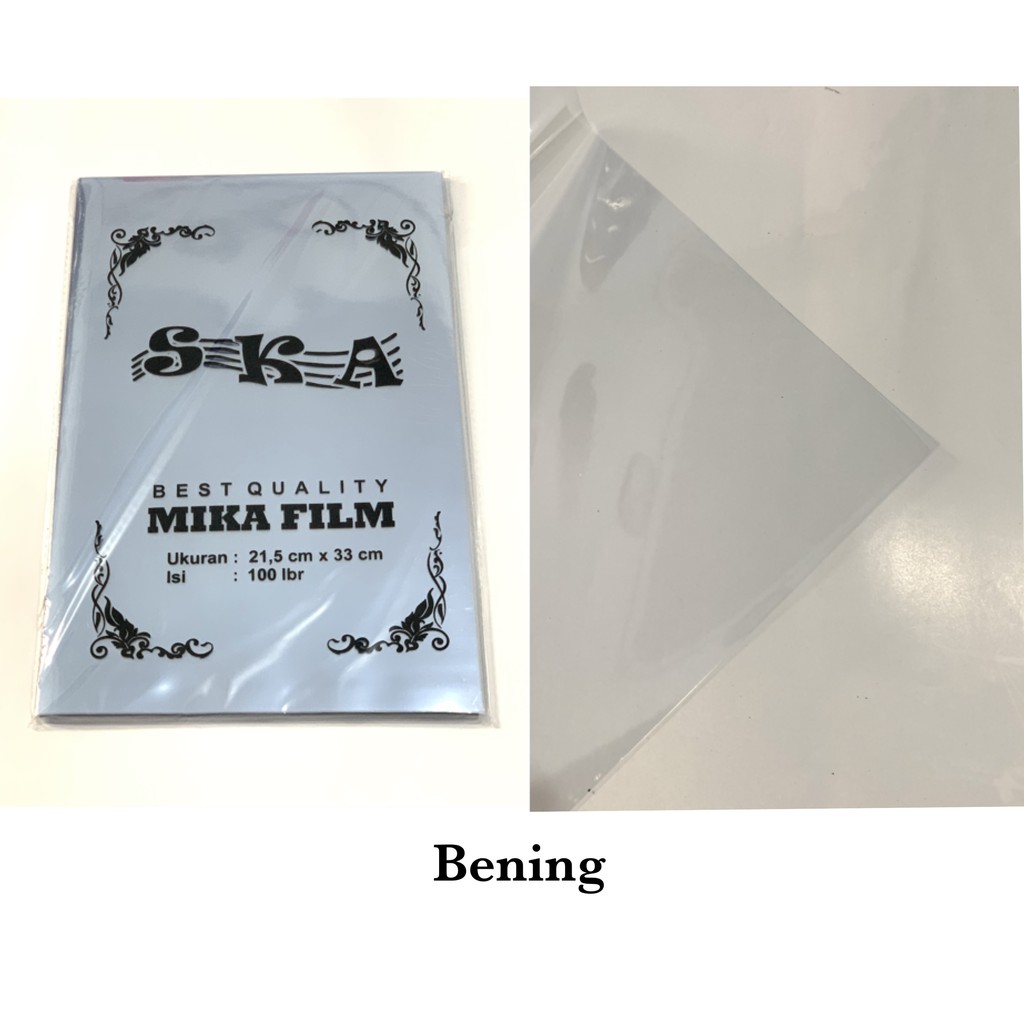 Jual Cover Mika/ Plastik Mika Jilid / Mika Film Folio Bening Warna (Pak ...