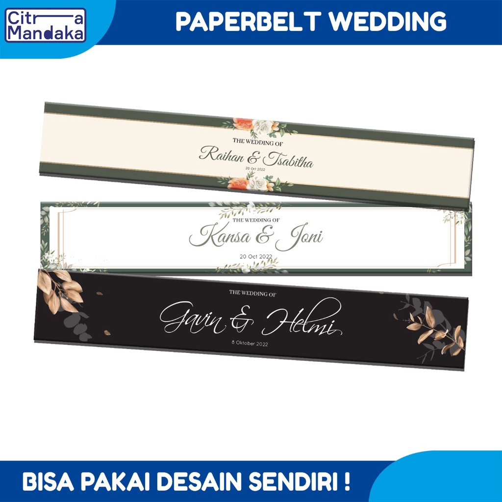 Jual Paper Belt Wedding Gift Souvenir Pernikahan Hampers Label Segel ...