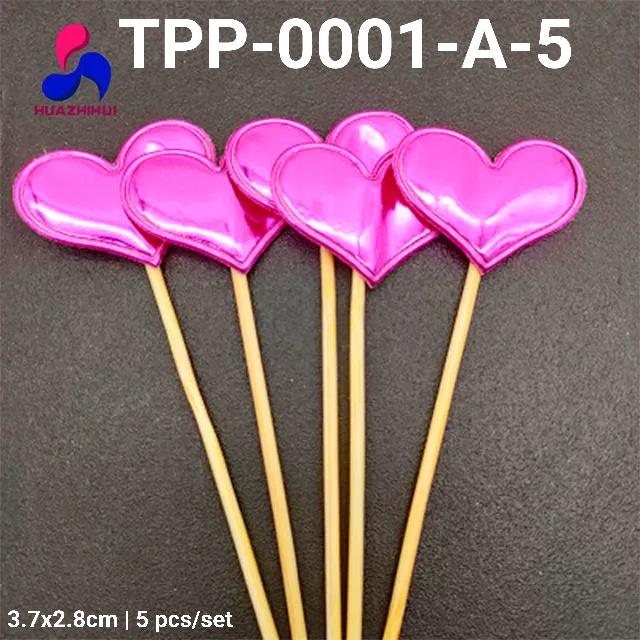 Jual GR-TPP-0001 Cake topper hiasan kue hati bintang mahkota aneka warna yamama baking | Shopee ...