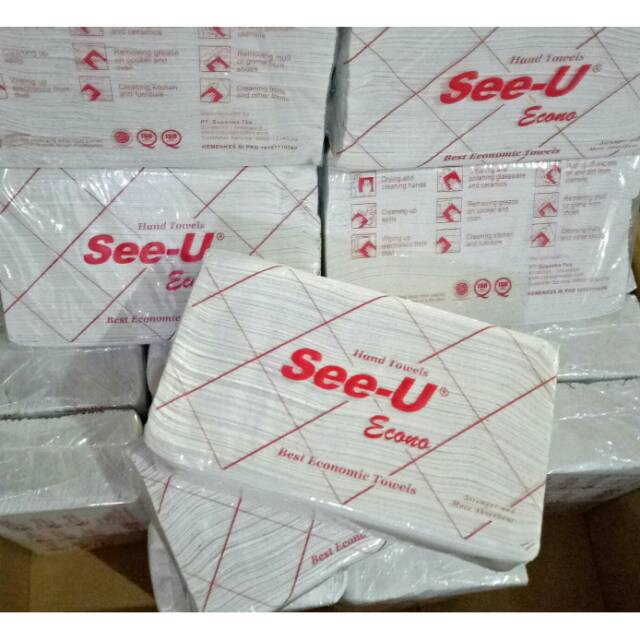 Jual Tissue Hand Towel Paper / Tisu Multifold Econo See U See-U 150 ...
