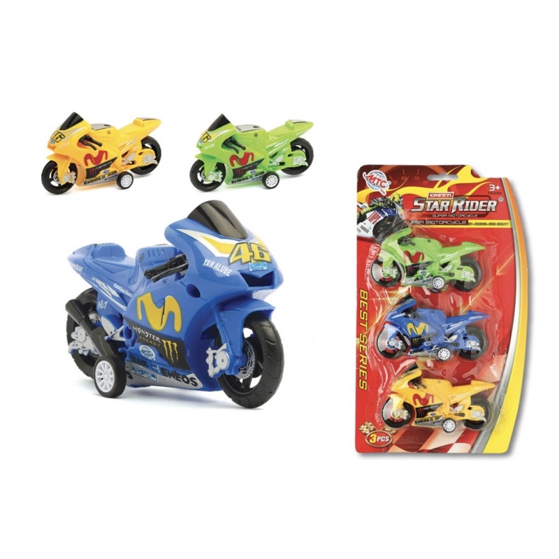 Jual Mainan Sepeda Motor GP Sablon isi 3 / Moto GP Sablon | Shopee ...