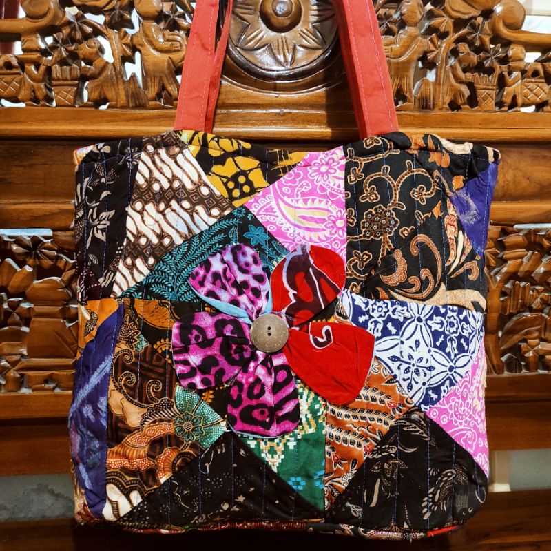 Jual Tas Perca Batik Unik (Model Pot) | Shopee Indonesia