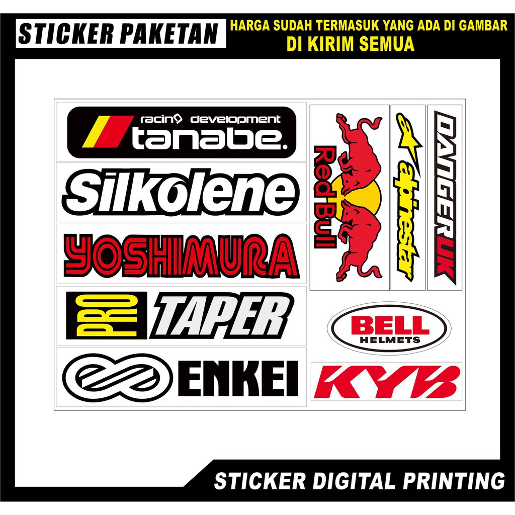 Jual STICKER VARIASI RACE RACING DRAG STICKER MOTOR SPONSOR MEREK ...