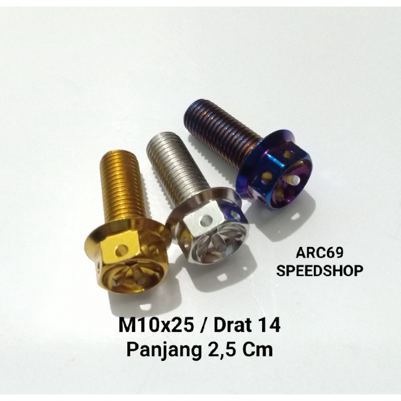 Jual Baut Probolt Thailand Baut Stainless Flower M10 x 25 Drat 14 Panjang 2,5 cm ( Harga Satuan ...
