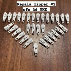 Jual KEPALA ZIPPER #3 CFC 36 YKK PUTIH | Shopee Indonesia