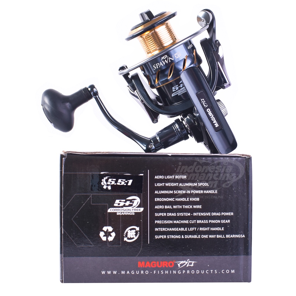 Jual Reel Spinning Maguro Spawn XT Power Handle ukuran Spawn XT 1000 | Spawn XT 2000 | Spawn XT ...