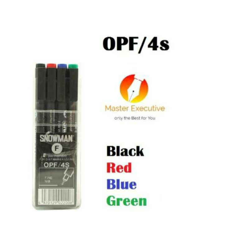 Jual SNOWMAN OHP PERMANENT MARKER COLOR PEN OPM OPF SET 4 6 8 WARNA SPIDOL PERMANEN | Shopee ...