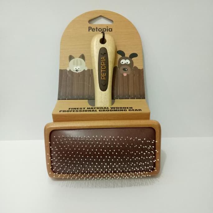Jual Jual Sisir Hewan - Blow Wood Slicker L With Pin - Wood -022 Buru ...