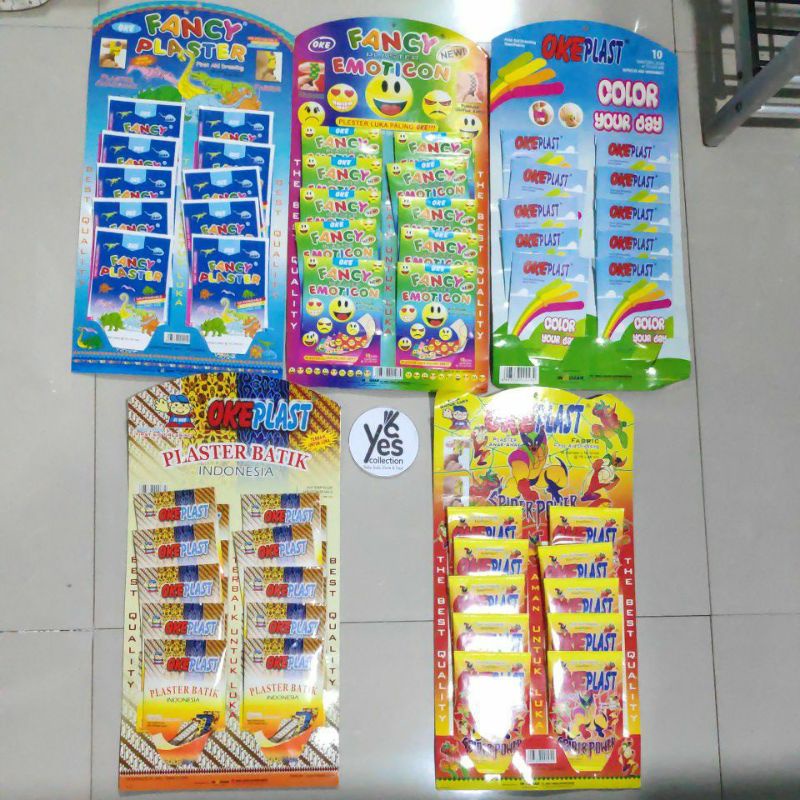 Jual Okeplast Plaster Anak 1 amplop isi 10 Strips Karakter Batik ...