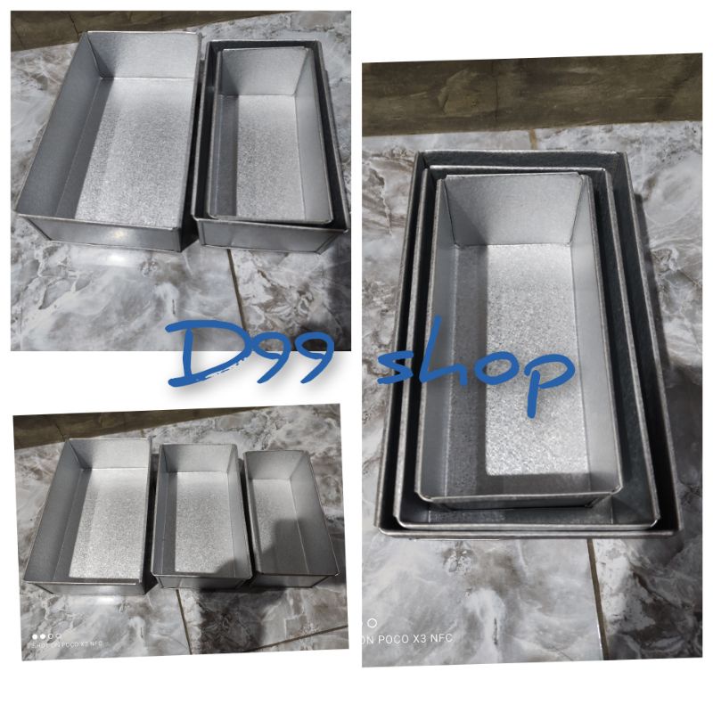 Jual loyang roti tawar manis 3 ukuran berbeda/loyang roti/loyang kue ...