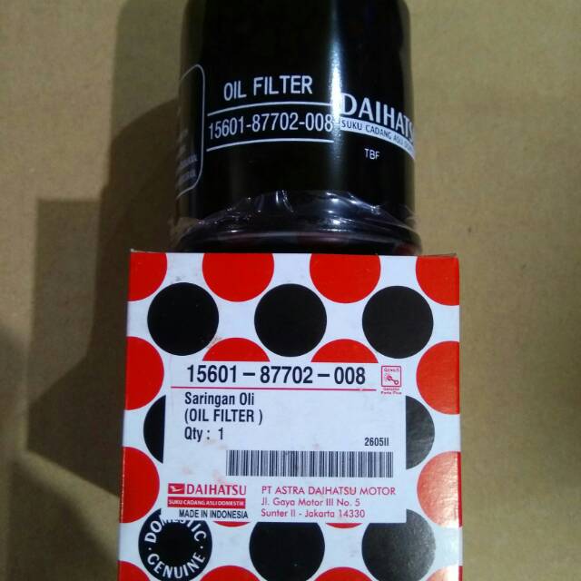 Jual Filter Oli Avanza Xenia Rush Terios GranMax Luxio Original Asli ...