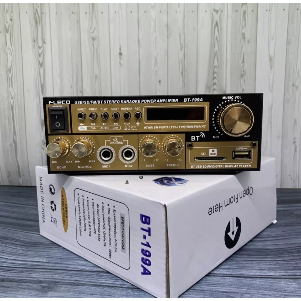 Jual Power Amplifier Karaoke Bluetooth F-199A / F-198A / F-198B / FLECO ...